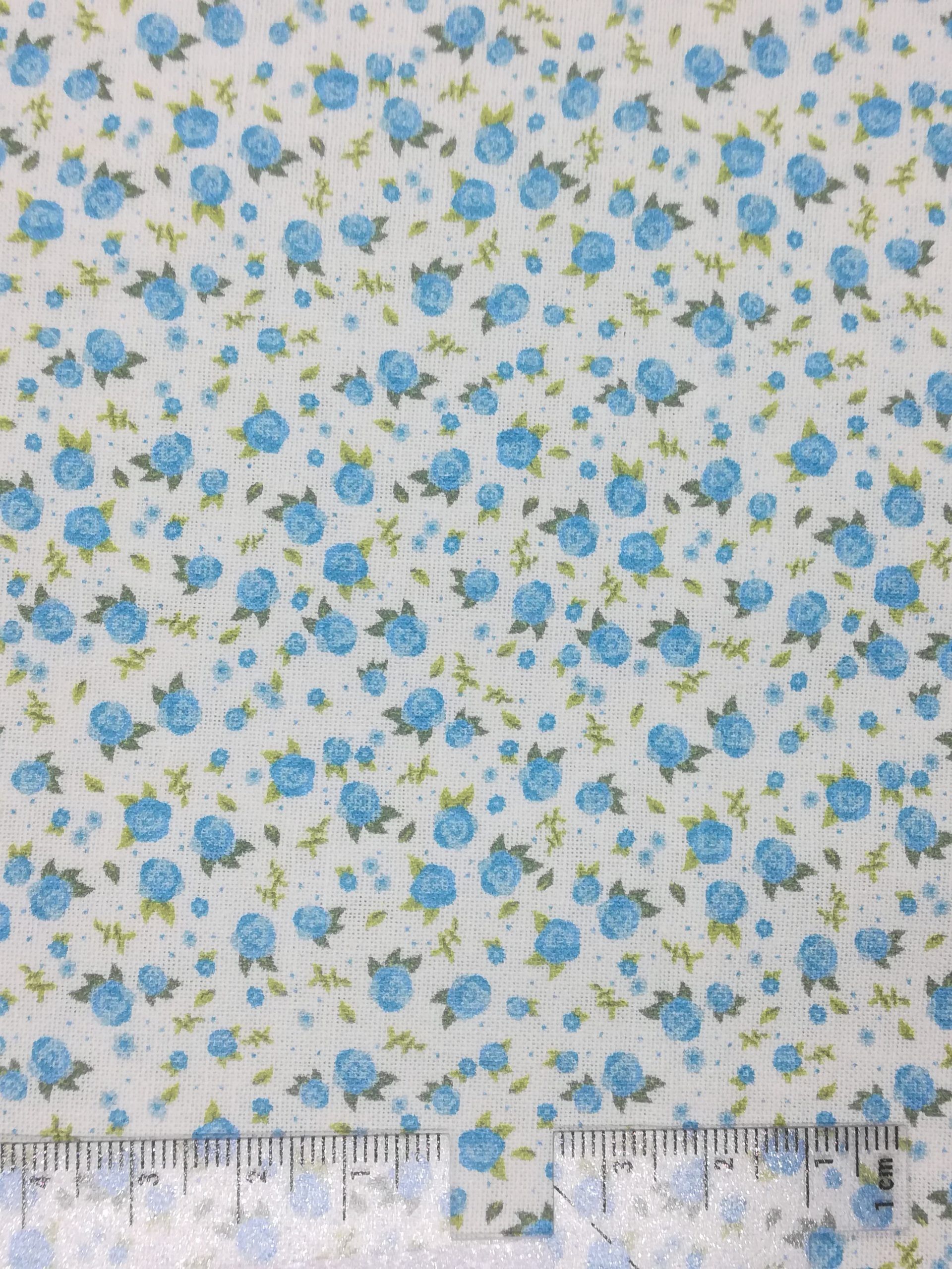 Tela Fridays estampado flores azules | Retales de Tata